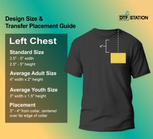 T-shirt Design Size Chart Transfer Placement Guide - DTF Station