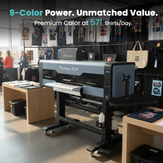 Prestige XL3 60cm High Speed 9-Color DTF Printer | DTF Station
