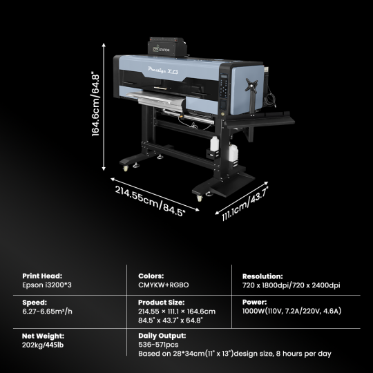 Prestige XL3 60cm High Speed 9-Color DTF Printer | DTF Station
